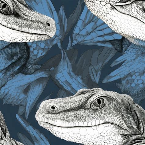 Premium Photo Seamless Pattern Of Monitor Lizard
