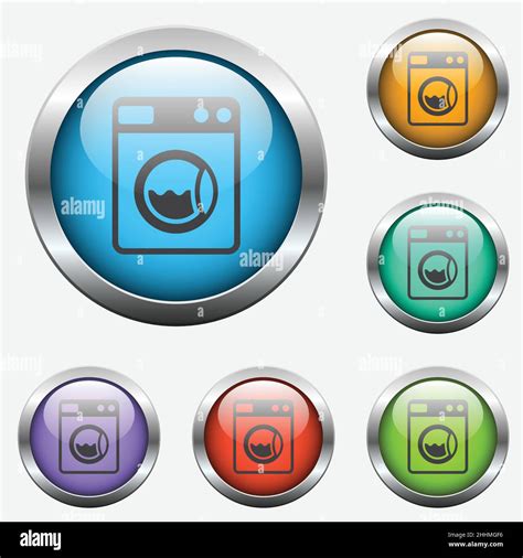 Washing Machine Glass Buttons Stock Vector Image And Art Alamy