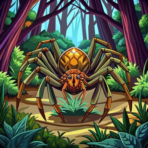 Cane Spider Joyful Dancing Police Vector Stock Vector Illustration Of