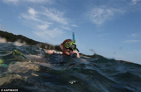 One Nation Senator Pauline Hanson Goes Snorkeling On The Great Barrier Reef Daily Mail Online