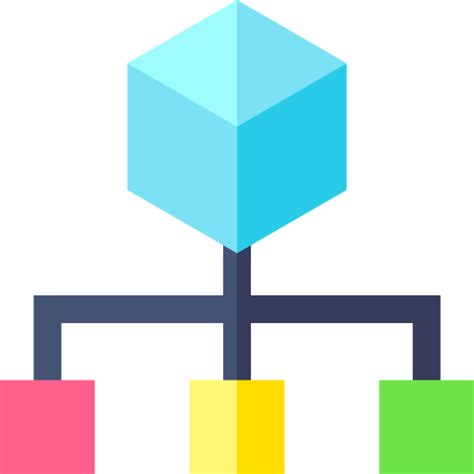 Hierarchical Structure Basic Straight Flat Icon
