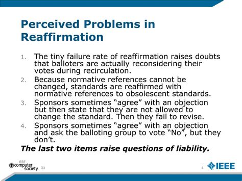 Ppt Ieee Computer Societys Position On Reaffirmation Proposal