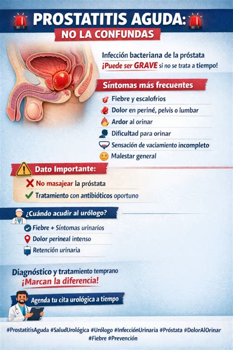 🚨 Prostatitis Aguda No La Confundas 🚨
