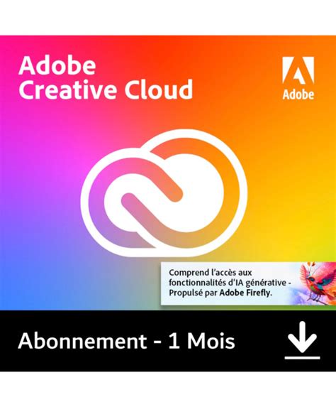 Adobe Creative Cloud Cc All Apps 1 Mois Clé Licence à Télécharger La Poste Pro