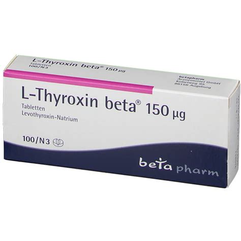 L Thyroxin Beta® 150 µg 100 St Mit Dem E Rezept Kaufen Shop Apotheke