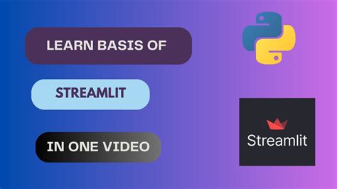 Streamlit For Beginners Create Your First Web App In Minutes Youtube