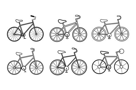 Unique Cycle Silhouette Designs Royalty Free Vector Image