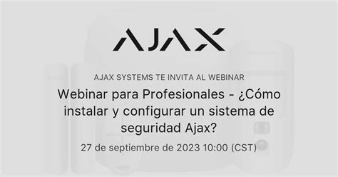 Webinar Para Profesionales ¿cómo Instalar Y Configurar Un Sistema De
