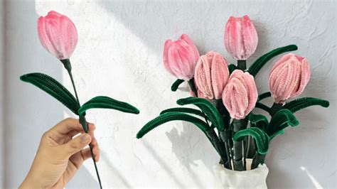 How To Make Pipe Cleaner Flowers Tulips Diy Joy