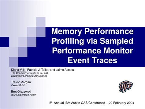 Ppt Memory Performance Profiling Via Sampled Performance Monitor