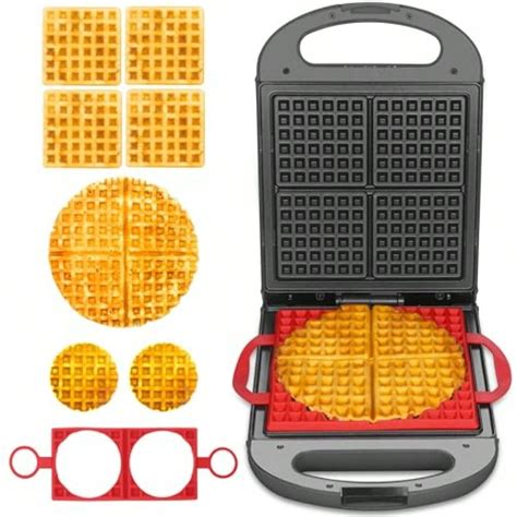 Multi Shapes Waffle Iron Combo Mini American Classic Belgian And