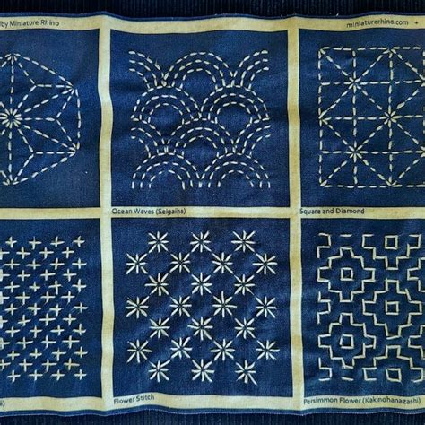 Sashiko Mini Sampler Kit Etsy