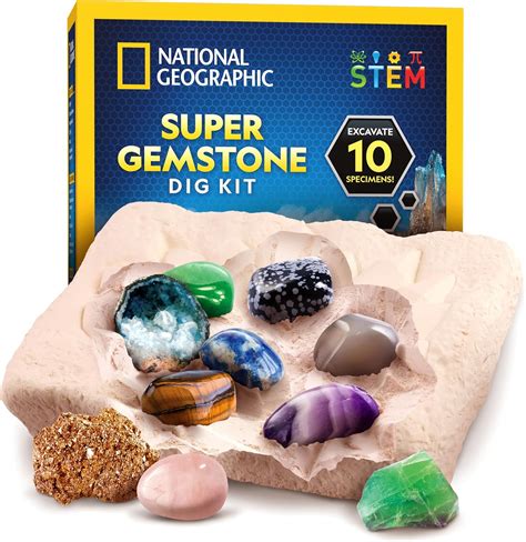 National Geographic Super Gemstone Dig Kit Kit De Gemas De Excavación