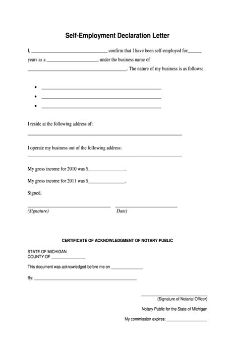 Self Declaration Letter Easily Airslate