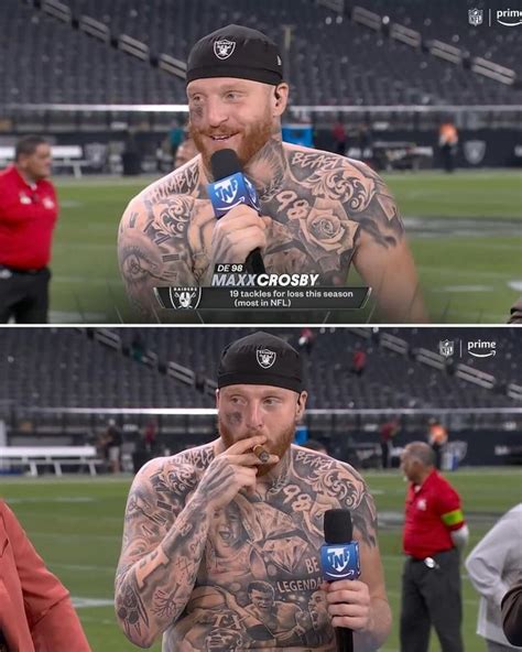 Maxx Crosby Pulled Up Shirtless With A Cigar To The Postgame Show After
