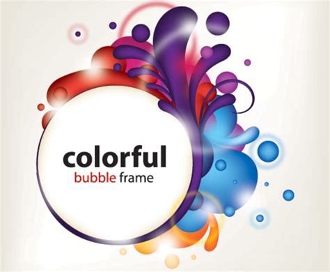 Colorful Bubble Frame Vector Art And Graphics