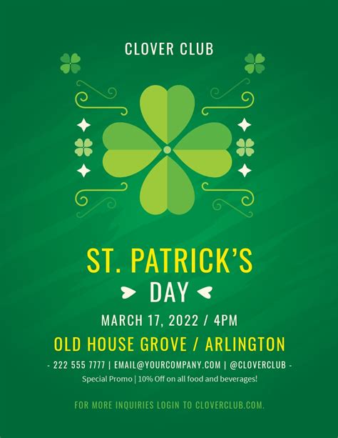 St Patricks Day Flyer Template