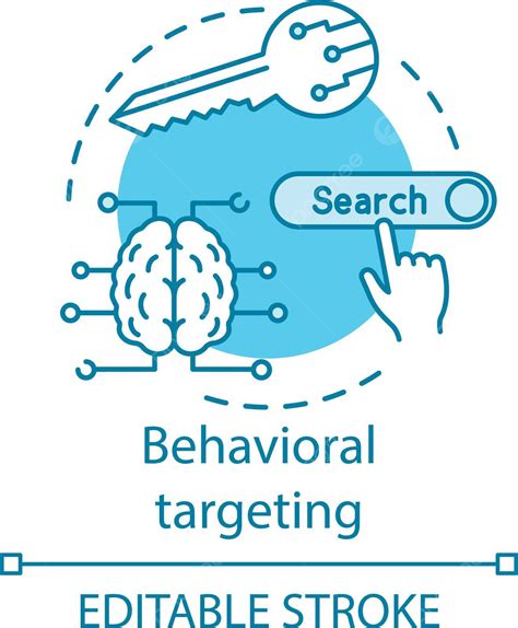 Turquoise Icon For Behavioral Targeting And Analytics In Marketing Vector Editable Virtual