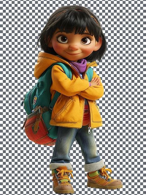 Premium Psd Pretty Dora The Explorer Character Isolated On