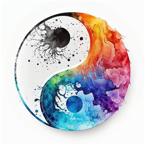 Watercolor Yin Yang Sign Png Yin Yang Sign Digital Clipart For