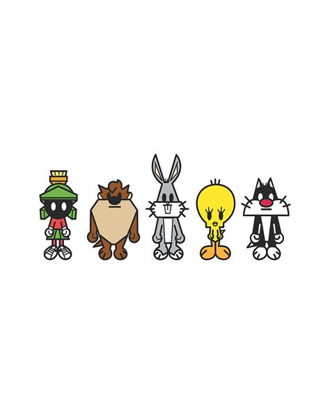 No302 My Looney Tunes Group Minimal Movie Poster Part 47 Digital Art