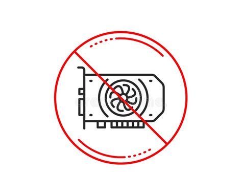 Gpu Graphic Card Line Icon Computer Component Hardware Sign Vector Stock Vector Illustration