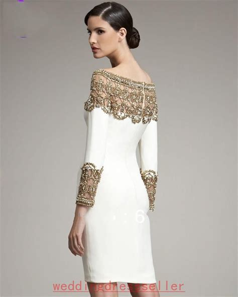 White Semi Formal Dress With Sleeves