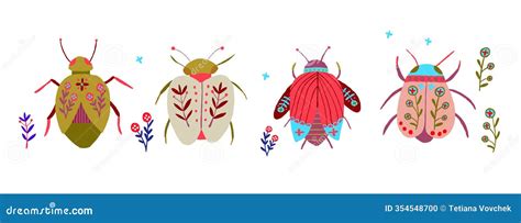 Bugs Insects Hand Drawn Banner Pest Control Concept Entomology Poster