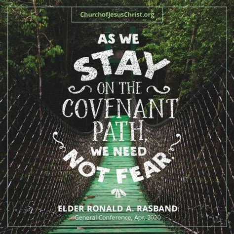 As We Stay On The Covenant Path Inspirational Quote Covenant Path