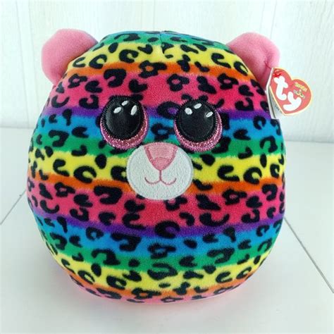 Ty Toys Ty Squish A Boos Dotty The Multicolor Leopard Plush 8