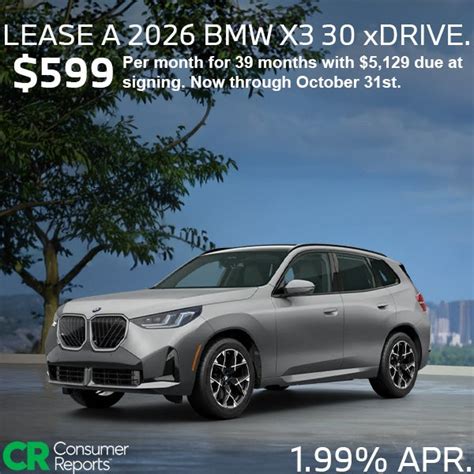 Lease A 2026 Bmw X3 Xdrive30 Open Road Bmw Of Edison Specials Edison Nj