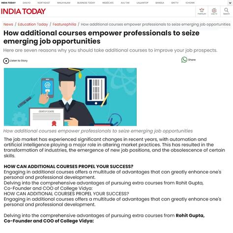 rohit gupta on linkedin education educationforall onlinelearning ai indiatoday collegevidya