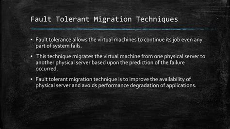 Vm Migration Techniques Pptx Cloud Computing Internet