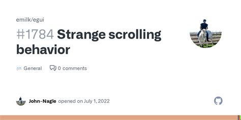 Strange Scrolling Behavior · Emilk Egui · Discussion 1784 · Github