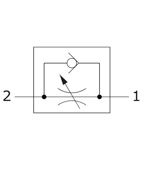 Flow Control Valve Symbol Plate Pressure Compensated Double Acting