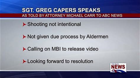 Statement From Sergeant Greg Capers Youtube