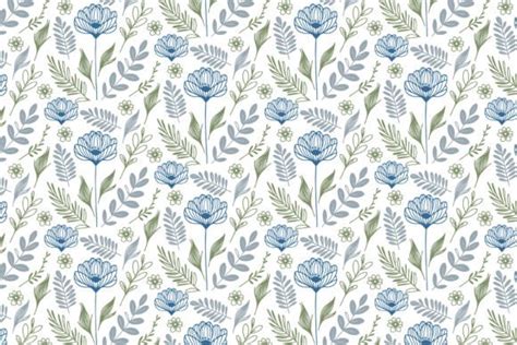Single Line Floral Pattern Graphic By Grapheezy329 · Creative Fabrica