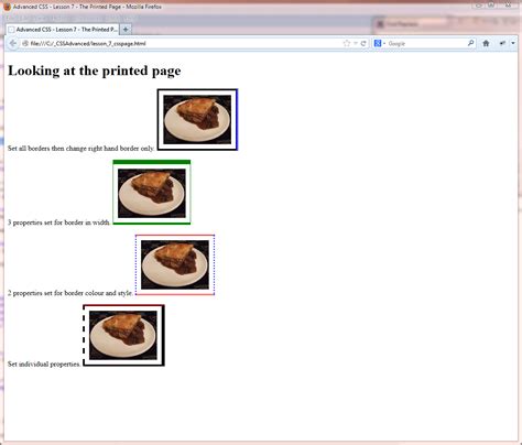 css advanced tutorials the printed page