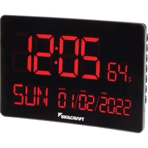 Skilcraft Led Self Set Digital Clock