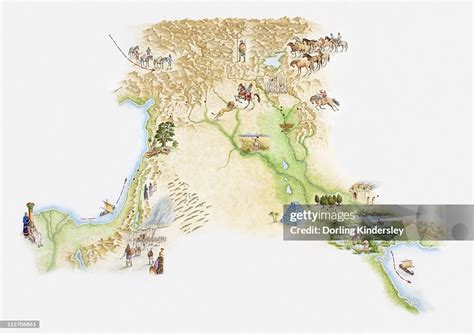 Illustrated Map Of Ancient Assyrian Empire High Res Vector Graphic Getty Images