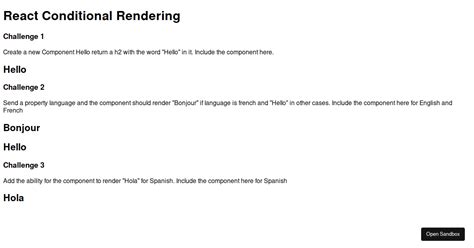 React Conditional Rendering Forked Codesandbox React Conditional Rendering Forked Codesandbox