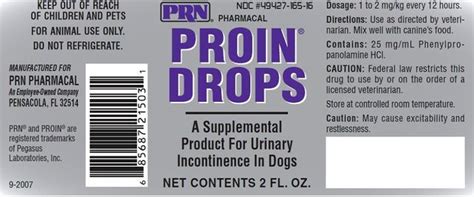 Proin Veterinary Drug Information Pets Meds
