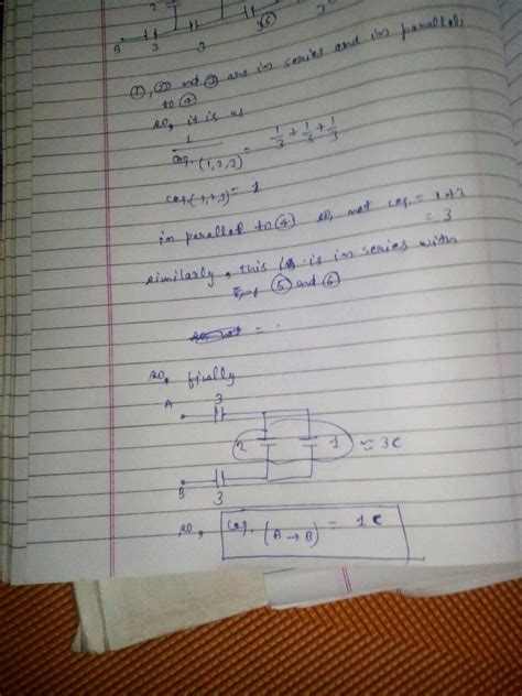 6 In The Circuit Shown In The Figure The Equivalent Capacitance Between