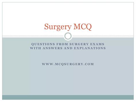 Surgery Mcq Pptx