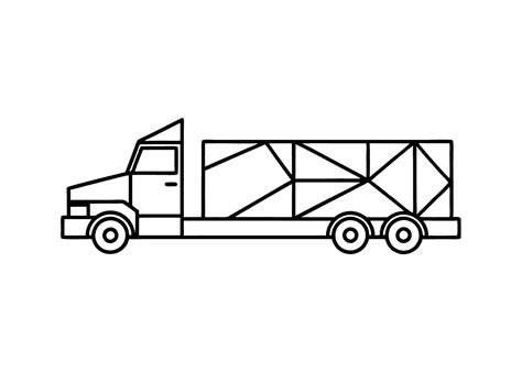 Geometric Long Haul Rig Truck Design Exudes Style On White 56729109 Vector Art At Vecteezy