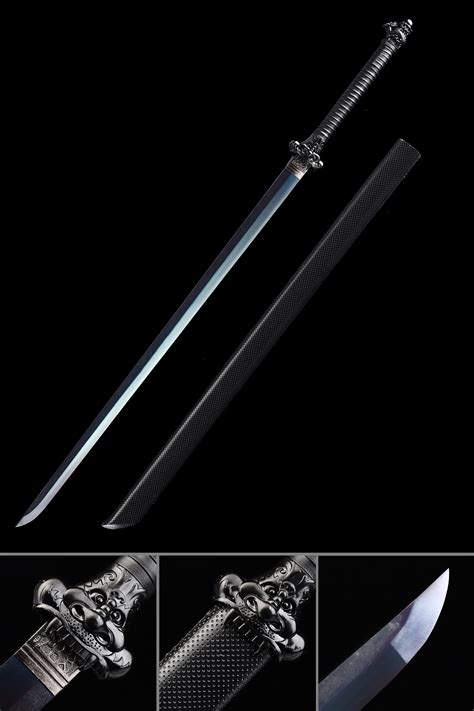 Ninjato Katana Handmade Japanese Chokuto Ninjato Sword Spring Steel Truekatana