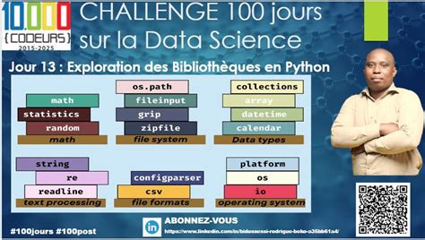 🚀 Jour 13 Exploration Des Bibliothèques Standard De Python 🚀