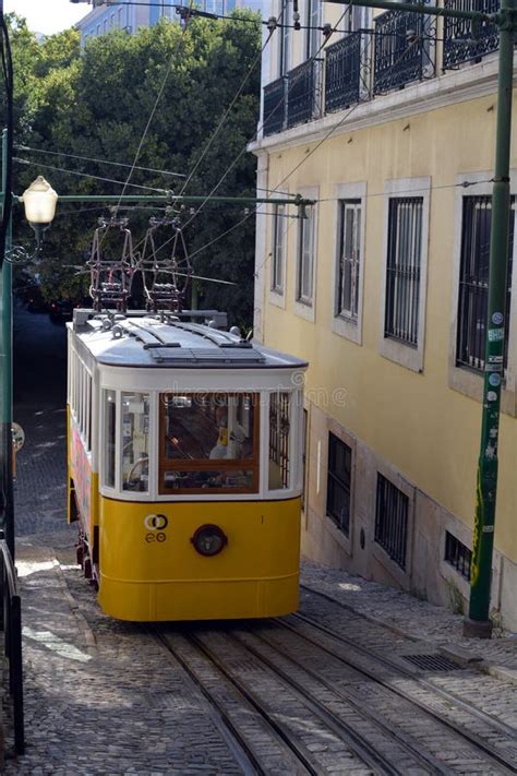 Yellow Elevator In Lisbon Editorial Photo Image Of Vehicle 256552171
