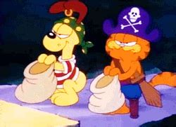 Garfield And Odie Catching Candies 