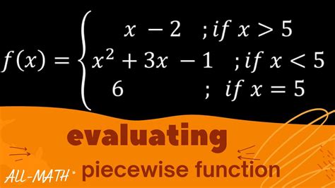 Evaluating Piecewise Functions Youtube Evaluating Piecewise Functions Youtube